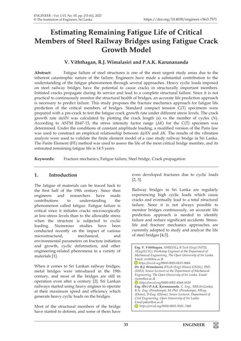 Pdf Estimating Remaining Fatigue Life Of Critical Members Of Steel