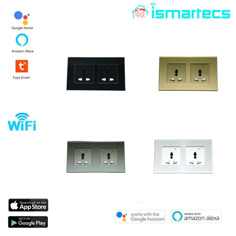 Ismartecs Universal Double Smart WiFi Socket Smart Home Devices Home Automation