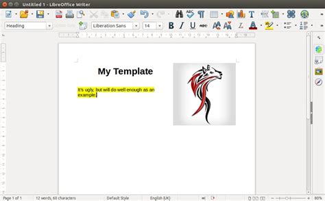 LibreOffice Writer Default Template Ask Ubuntu
