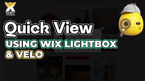 Quick View With Wix Lightbox Wix Ideas