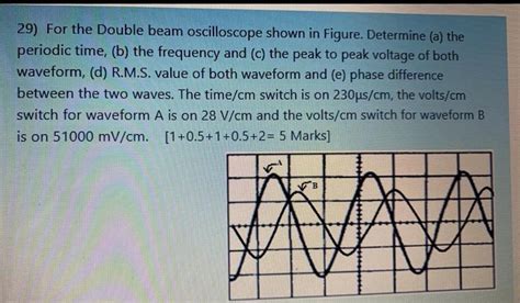Solved 29 For The Double Beam Oscilloscope Shown In Figure