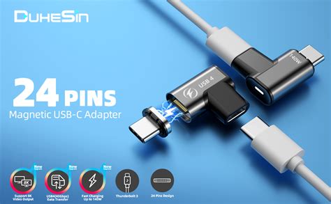 Amazon Com DuHeSin USB Type C Magnetic Adapter 2 Pack Magnetic USB C Adapter 24 Pin With PD