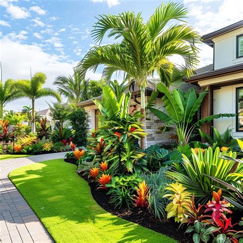 40 Tropical Landscaping Front Yard Ideas That Will Make You Forget The