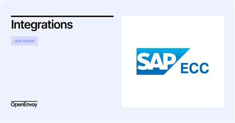 Openenvoy Integration Overview For Sap Ecc