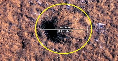 작년 12월 화성에 운석 충돌 규모 4 지진에 150m 충돌구 생겼다 위키트리