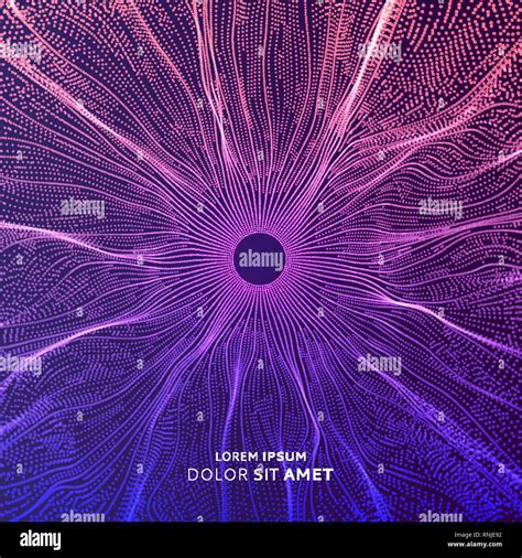 Abstract Science Or Technology Background Graphic Design Network Illustration With Particle