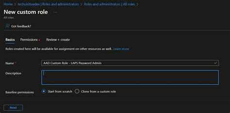 How To Create Custom Rbac Role In Intune For Laps Password Administrator Techuisitive