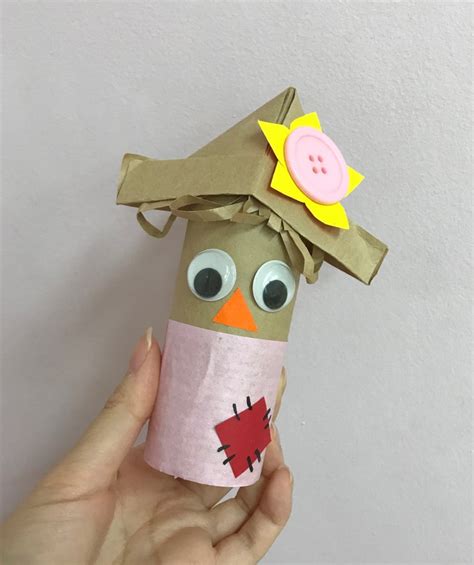 가을 미술 활동 휴지심으로 허수아비 만들기 네이버 블로그