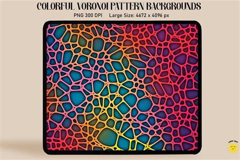 Fluorescence Voronoi Diagram Pattern Graphic By Lazy Sun · Creative Fabrica