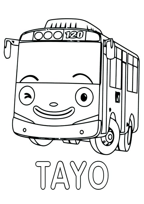 Tayo The Pretty Bus Tayo The Little Bus Coloring Pages
