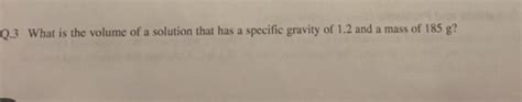 Solved What Is The Volume Of A Solution That Has A Chegg Com