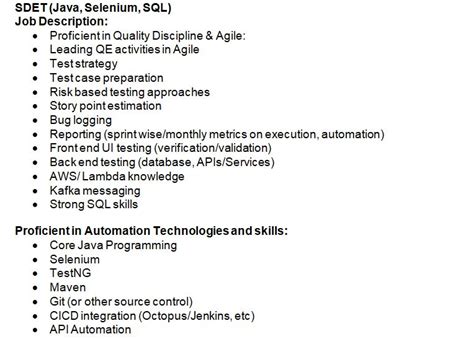 Anumesh Tiwari On Linkedin Hiring Sdet Onsite C2c W2 Sdet Kafka