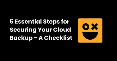 Cloud Backup Checklist Checklist Gg
