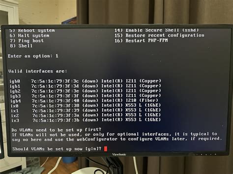 pfsense on sophos xg125w no carrier on all eth interfaces netgate