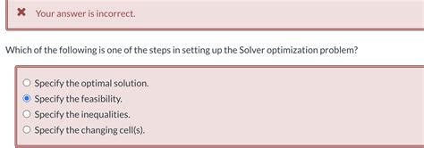Solved X Your Answer Is Incorrect Which Of The Following Is Chegg Com