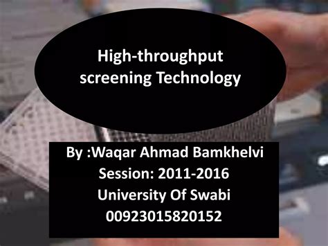 High Throughput Screening Technology Pptx