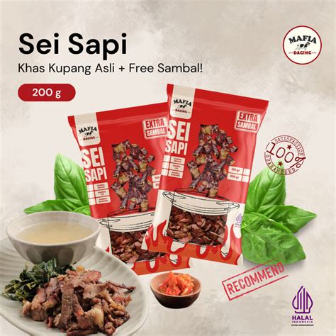 Jual Sei Sapi Daging Sapi Asap Frozen Food 200gr Shopee Indonesia