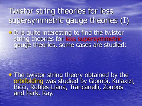 Ppt Marginally Deformed Gauge Theories From Twistor String Theory Powerpoint Presentation Id