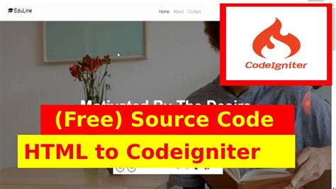 HTML Theme To Codeigniter Framework In Mins Source Code YouTube