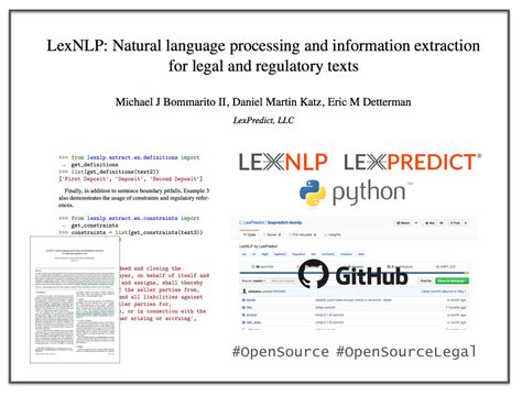 Lexnlp Natural Language Processing And Information Extraction For