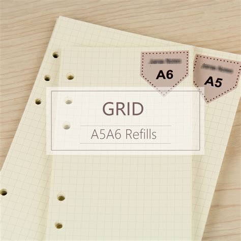 Mypretties 40 Sheets Grid Refill Papers A5 A6 Fill Grandado