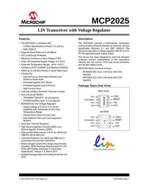 Pdf Lin Transceiver With Voltage Regulator · • Maximum