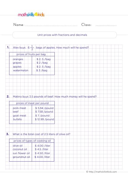 Consumer Math Worksheets 12th Grade