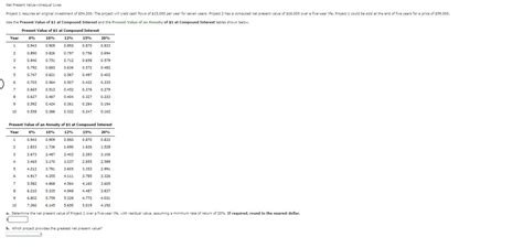 Solved Net Present Value Unequal Lives Use The Present Value