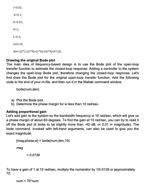 Solved Experiment Control Of DC Motor PID Design Method Chegg