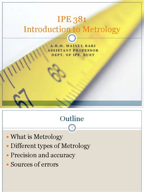 1 Introduction To Metrology Pdf Download Free Pdf Measurement Observational Error