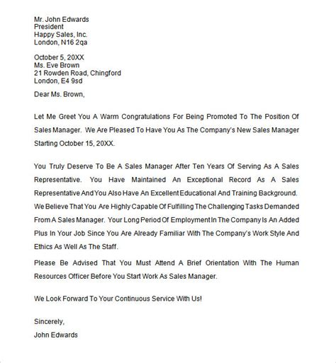 11 Congratulation Letters Sample Templates