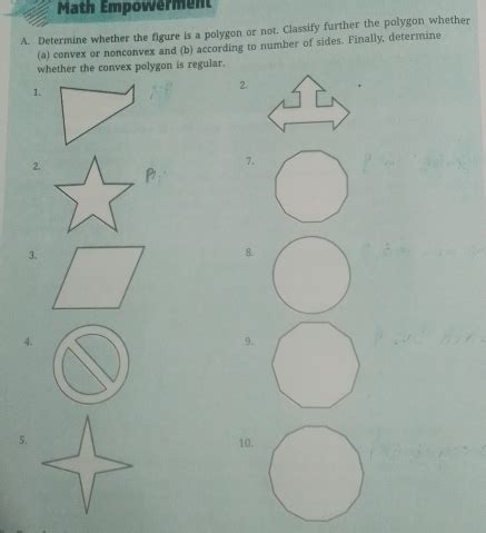 Solved Math Empowerment A Determine Whether The Figure Is A Polygon Or Not Classify Further