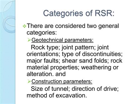 Rock Mass Classification Pptx Geology Science