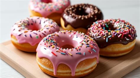 Premium Photo Deliciously Tempting Donuts Ready To Be Enjoyed