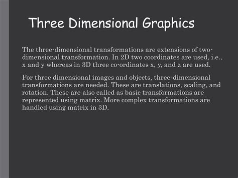 3d computer graphic ppt pptx in computer graphics pptx