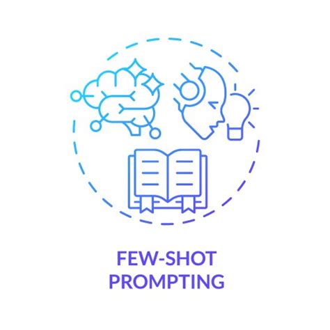 One Shot Prompting Blue Gradient Concept Icon Vector Image