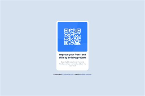 Qr Code Component Using Html And Css Flexbox Coding Challenge Solution
