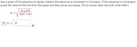 solved use a graph of the sequence to decide whether the