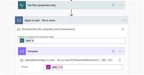 move files to folders based on file name with power automate