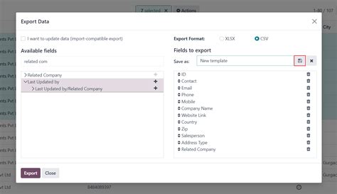 How To Export Csv And Xlsx File From Odoo Ringover Help Center