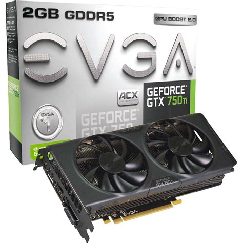Видеокарта nvidia evga geforce gtx750 ti 2gb w/ evga acx cooling 02g-p4 ...