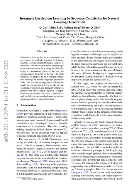 In Sample Curriculum Learning By Sequence Completion For Natural