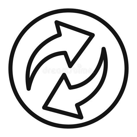 Synchronization Icon Mark In Filled Style Stock Illustration