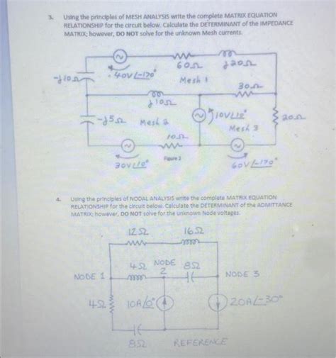 Solved Using The Principles Of MESH ANALYSIS Write The Chegg