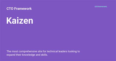 Kaizen Cto Framework
