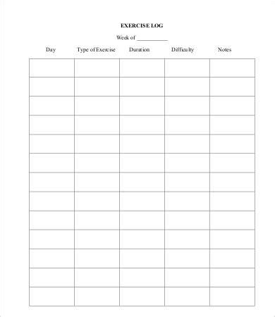 Exercise Log 9 Free PDF Documents Download