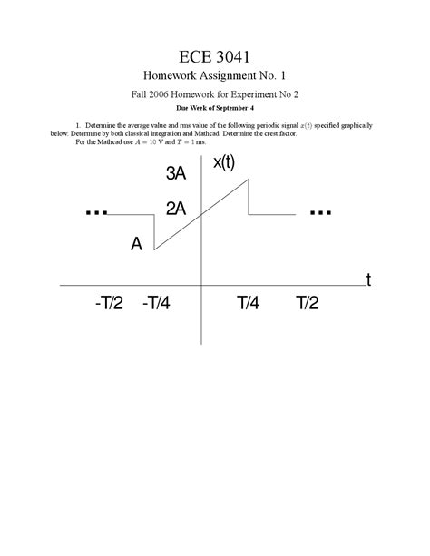 assignment 1 for instrument and circuits lab ece 3041 docsity