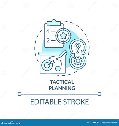 Tactical Planning Turquoise Concept Icon Stock Vector Illustration Of