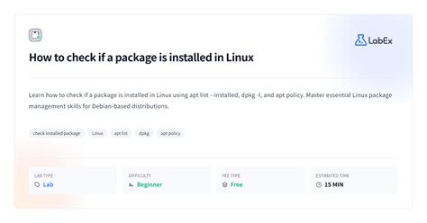how to check if a package is installed in linux labex