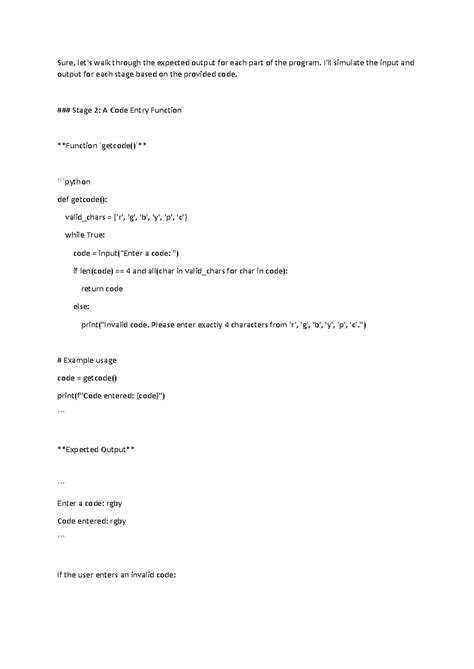 P Lecture Sure Let S Walk Through The Expected Output For Each Part Of The Program I Ll